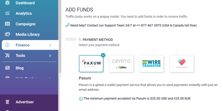 Guide: Paxum Payments Towards Your TrafficJunky Account